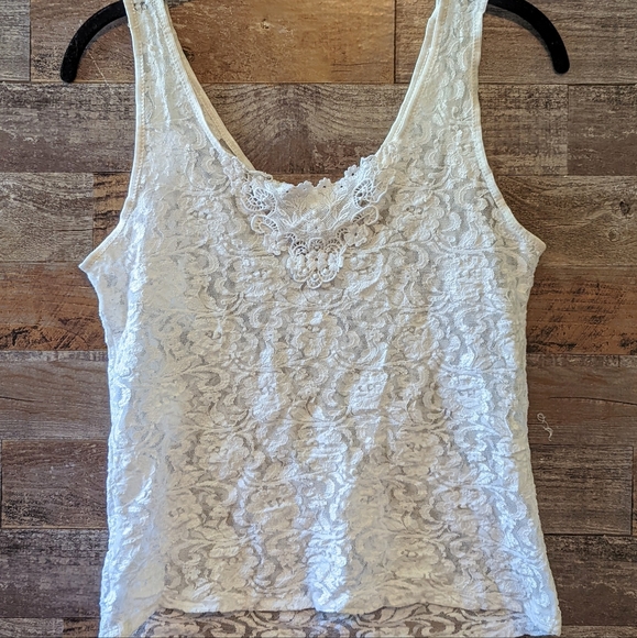 lace | Tops | Vintage Lace Crochet Tank | Poshmark